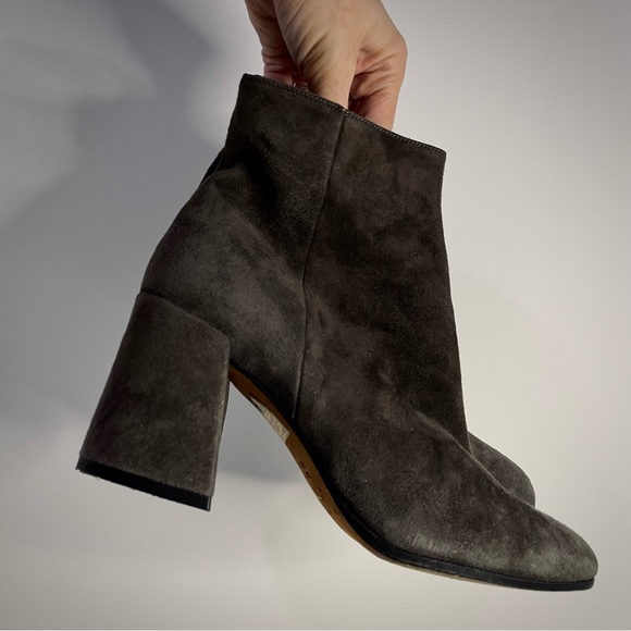 Vince | Shoes | Vince Taupe Grey Suede Leather Booties Ankle Boots 65 ...